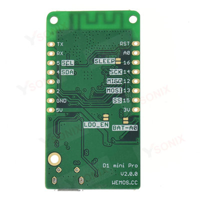 D1 Mini Pro V2.0.0 WIFI IOT Board ESP8266 16MB External Antenna MicroPython Nodemcu Arduino Compatible